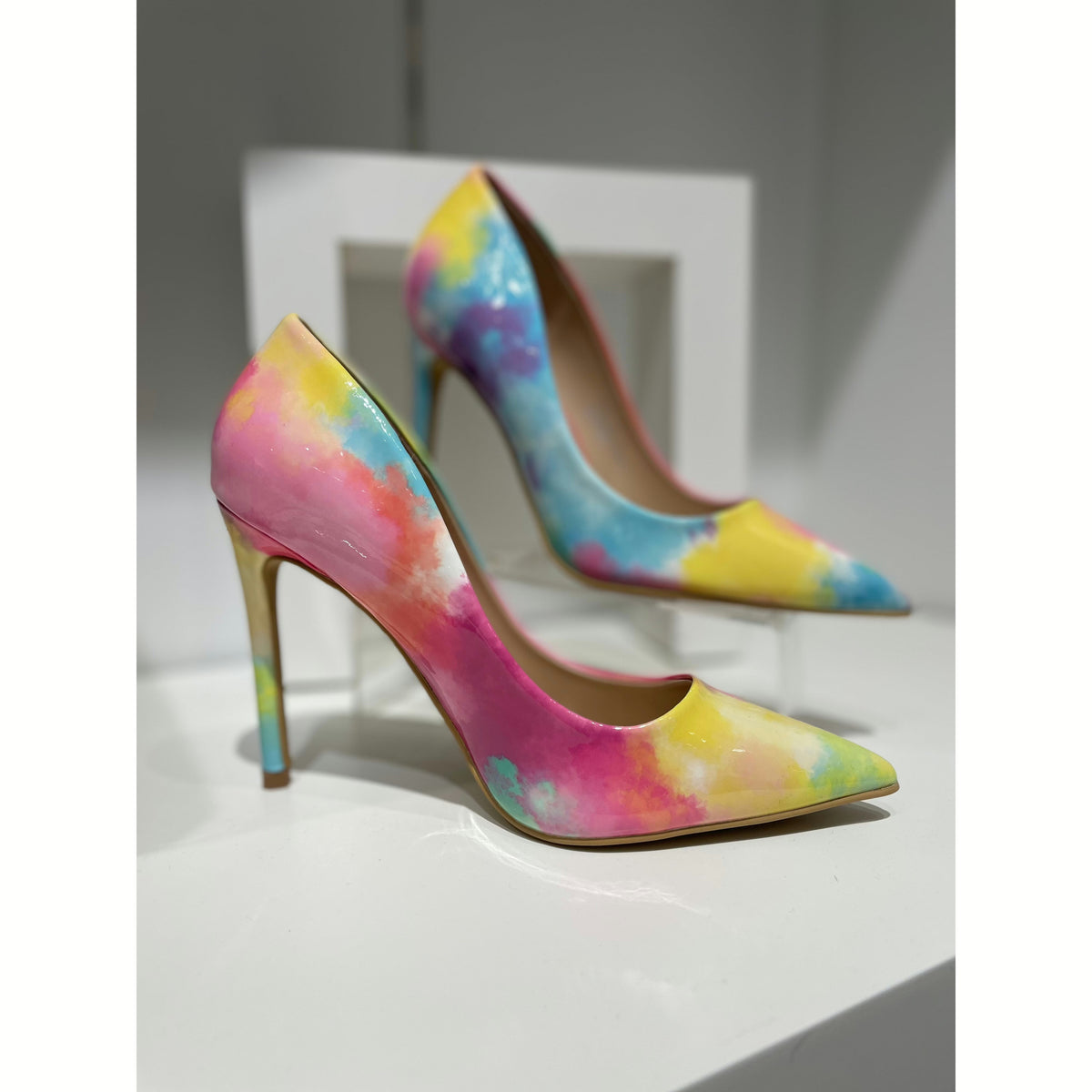 Catching Feelings Patent Pump - Multi – Stilettos Fashion Boutique